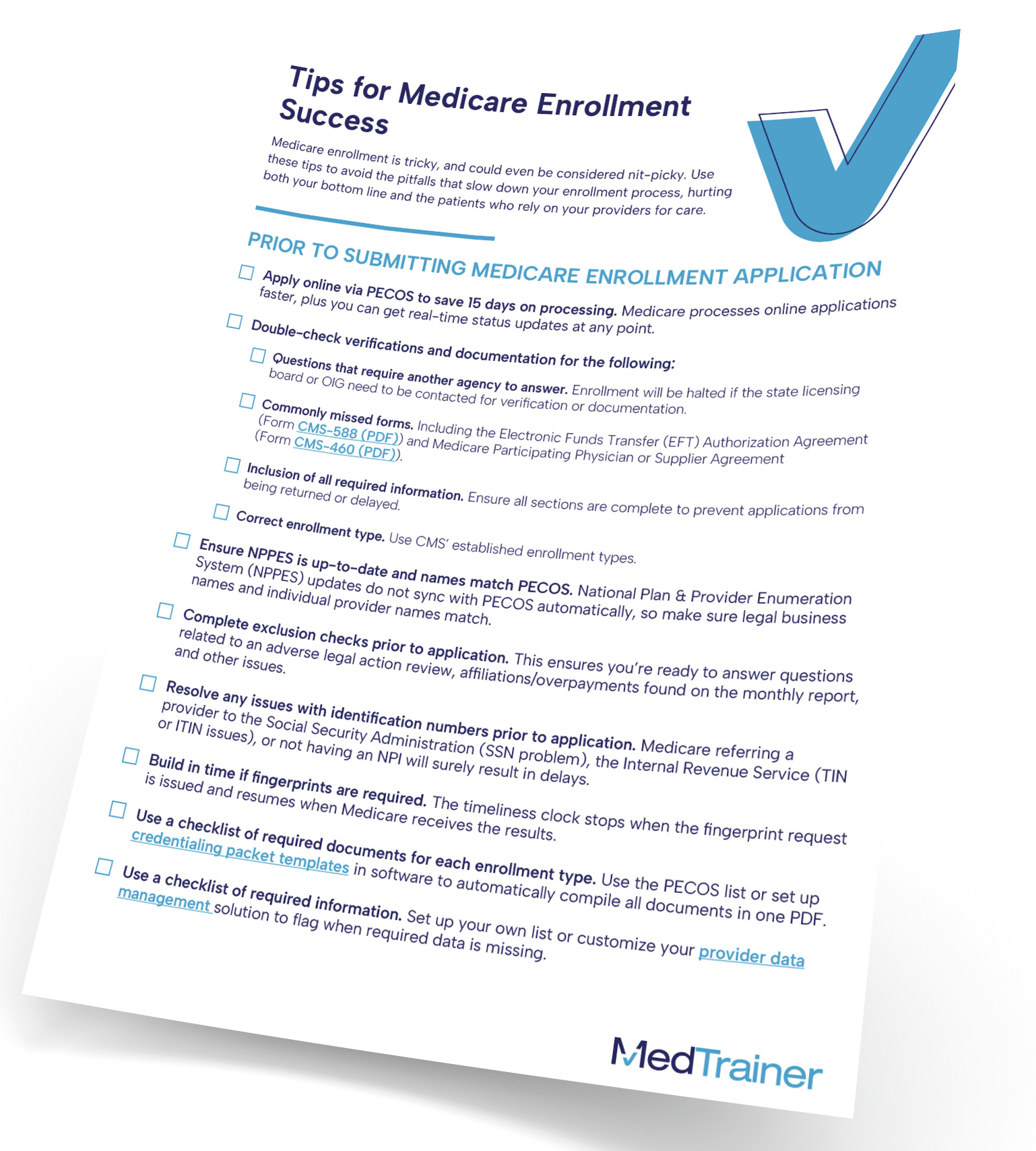 Checklist | Fast Track Your Medicare Enrollment